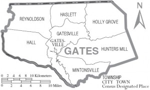 Gates County, NC Township Map – NCGenWeb Gates County